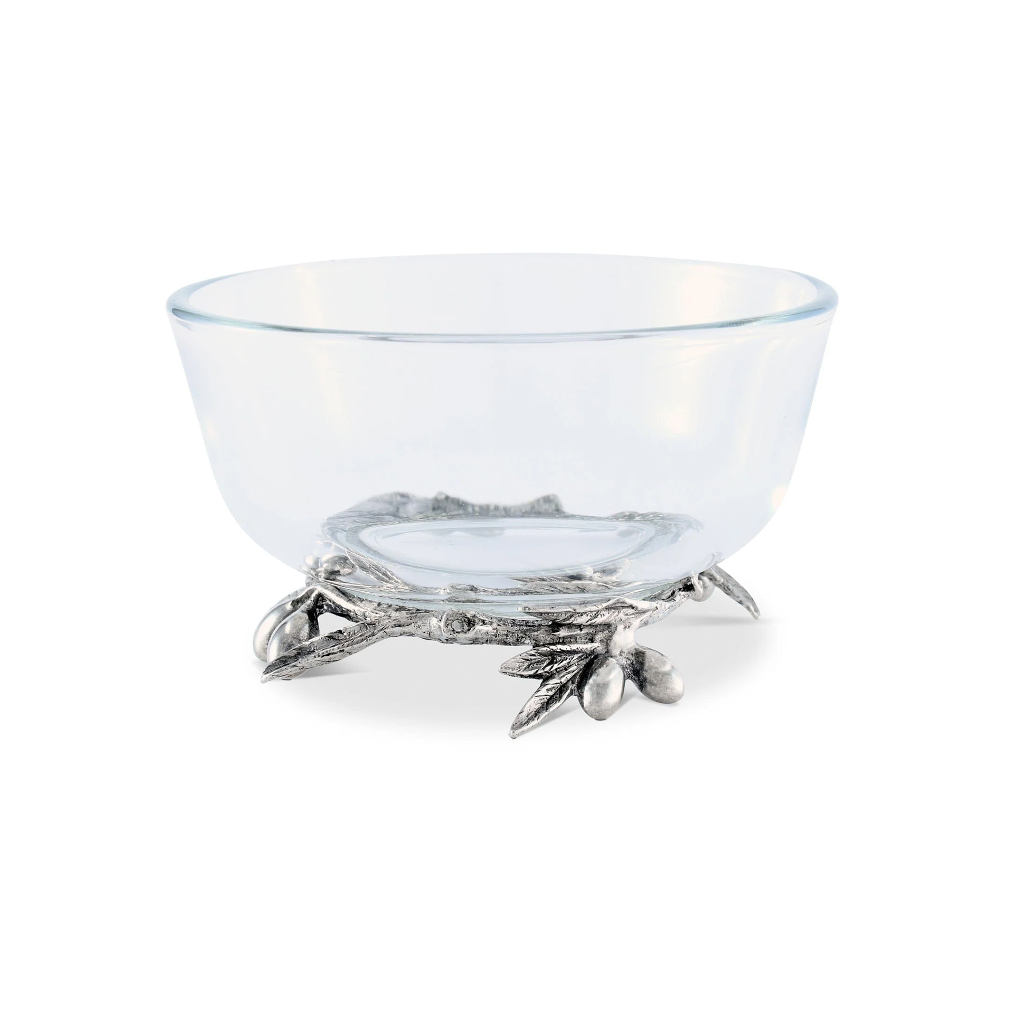 Olive Grove Glass & Pewter Bowl